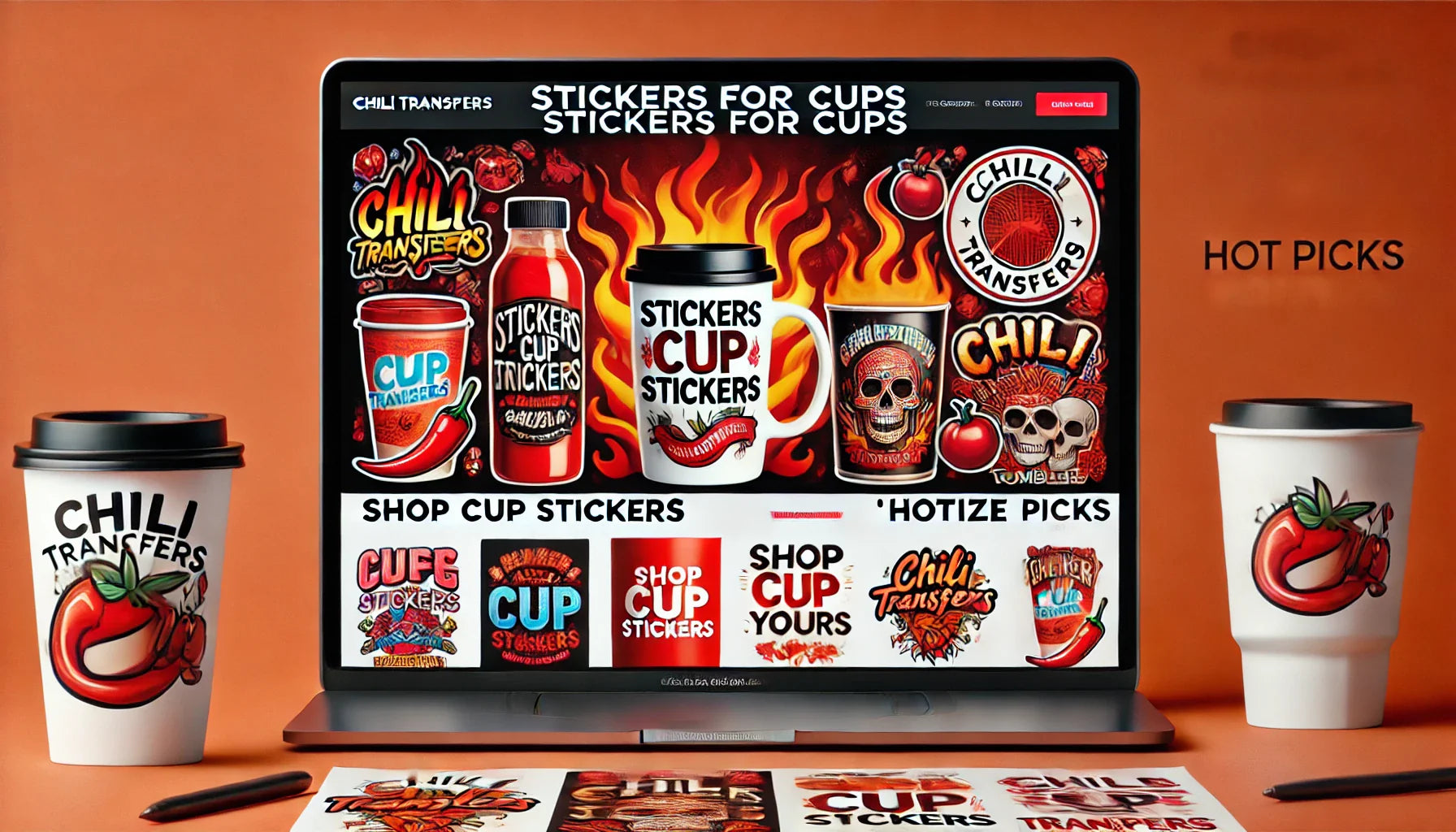 Stickers for Cups - Waterproof, Fun & Customizable Designs – Chili ...