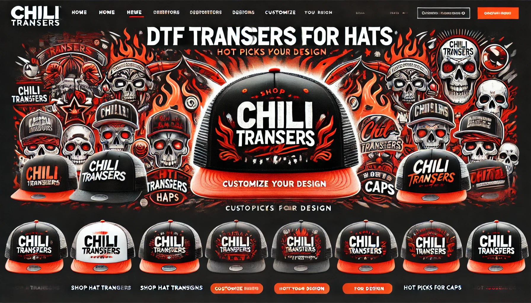 DTF Transfers For Hats - Custom, Vibrant Prints for Caps – Chili Transfers